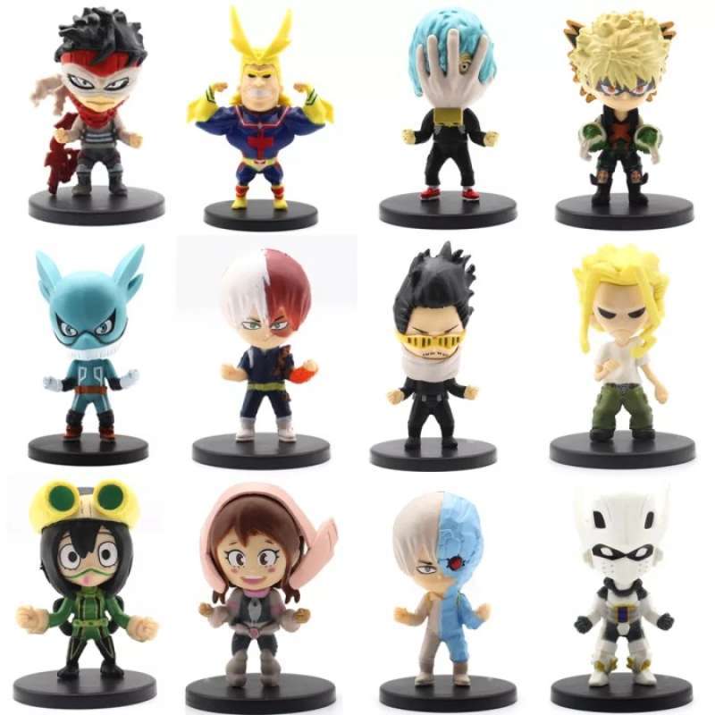 Promo Boku No Hero Figure Set 5 My Hero Academia Chibi Deku Bakugou ...