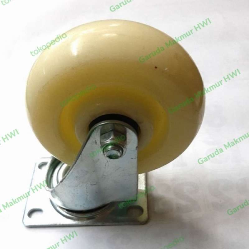 Promo roda nilon medium duty ball bearing 4 inch hidup Diskon 23% di ...