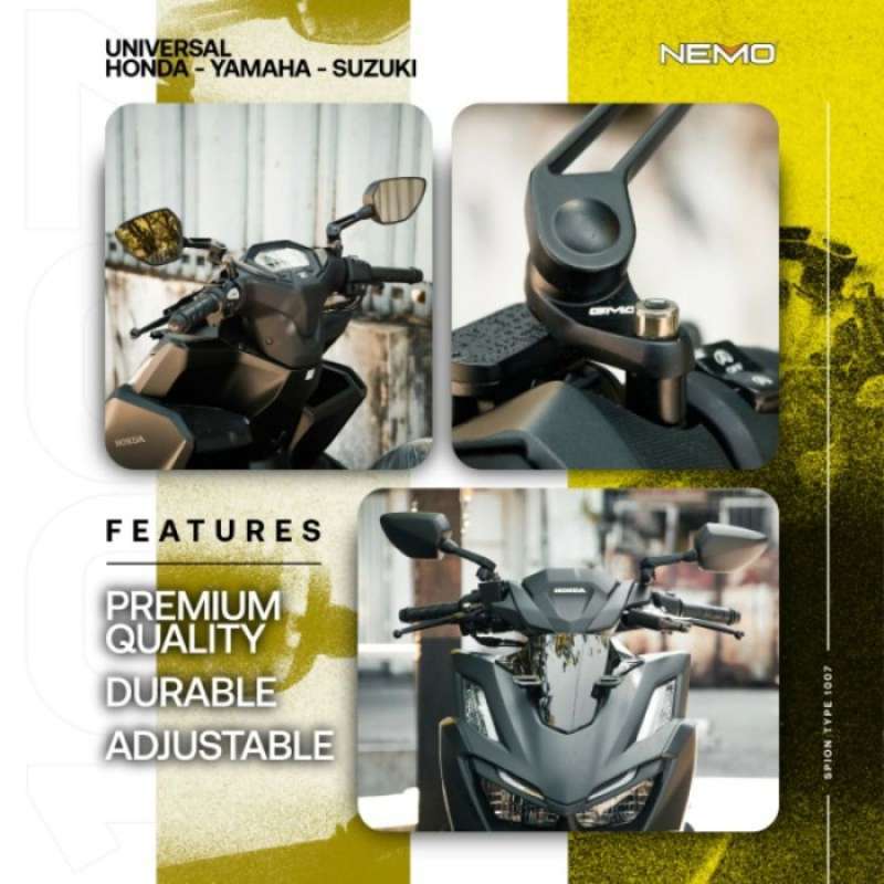 Promo Spion Motor Tipe Ducati 1007 Universal Nemo Terbaik Diskon 44% di ...