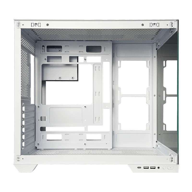 Jual Casing Pc Cube Gaming Knoma White - Atx Gaming Case - Tempered ...