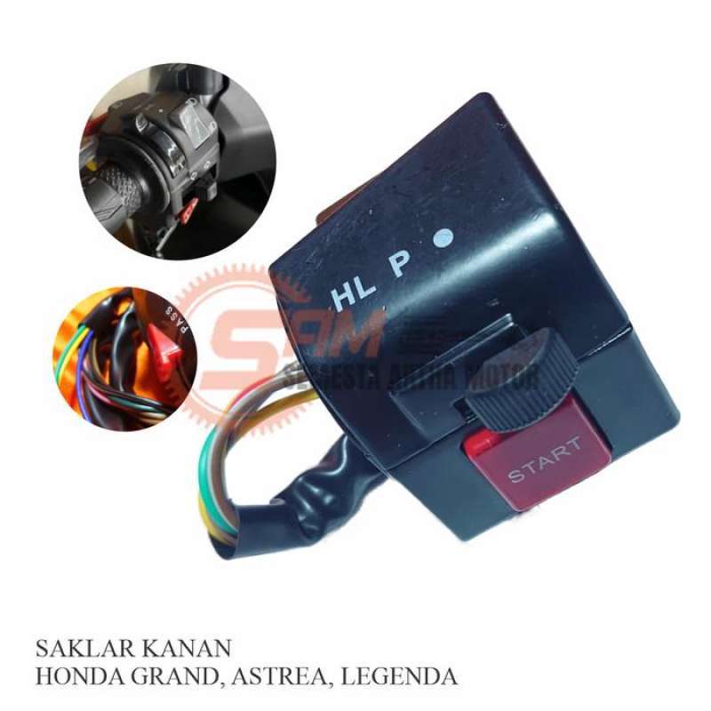 Jual Switch Saklar Kanan Honda Grand Prima Astrea Tombol Lampu Stater ...
