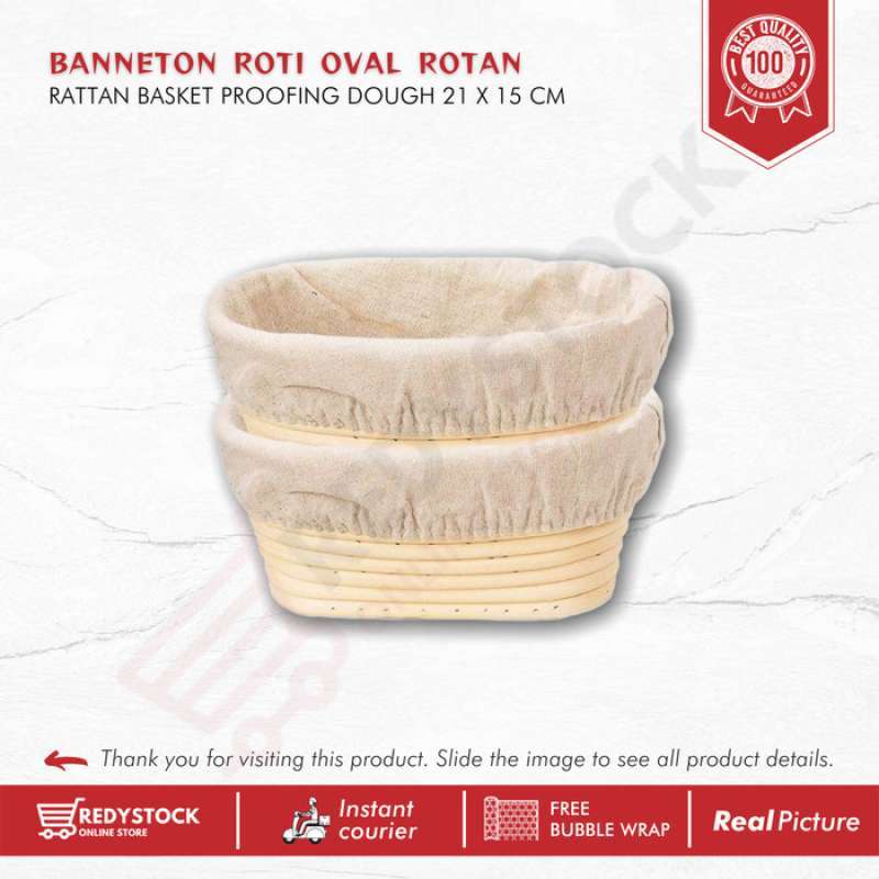 Jual BANNETON ROTI OVAL ROTAN / RATTAN BASKET PROOFING DOUGH ...