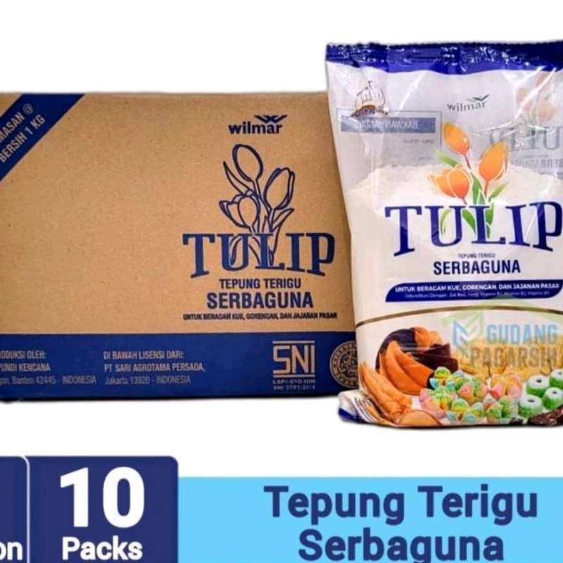 Promo Tulip Tepung Terigu Serbaguna 1kg ( 1dus Isi 10pcs) Diskon 21% Di Seller Warung Komplek ...