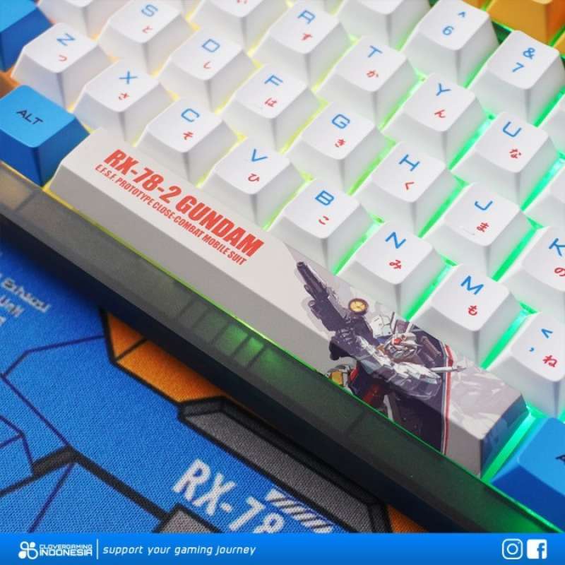 Promo Keycaps Gundam Theme Set Gunpla Rx-782 Pbt Dye Sub Mechanical ...