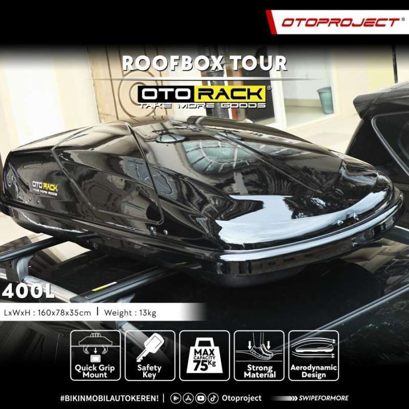 Jual Roof Box Roofbox Bagasi atas OTORACK model TOUR 400L Dual Open di ...