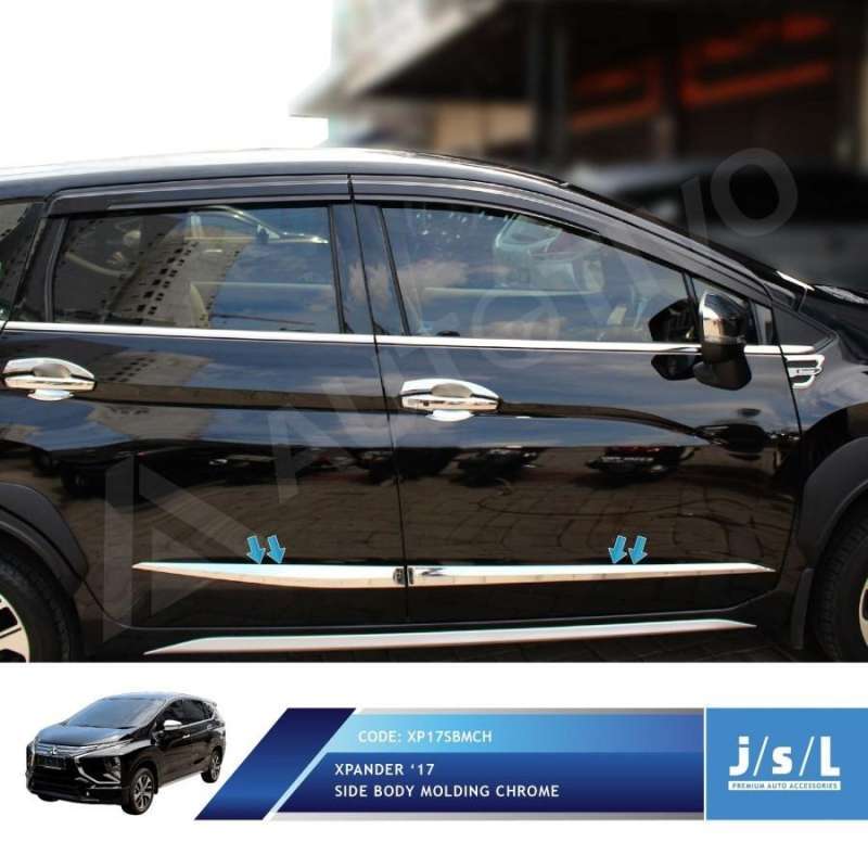 Jual Side Body Molding/List Pintu Samping Mitsubishi Xpander Chrome JSL ...
