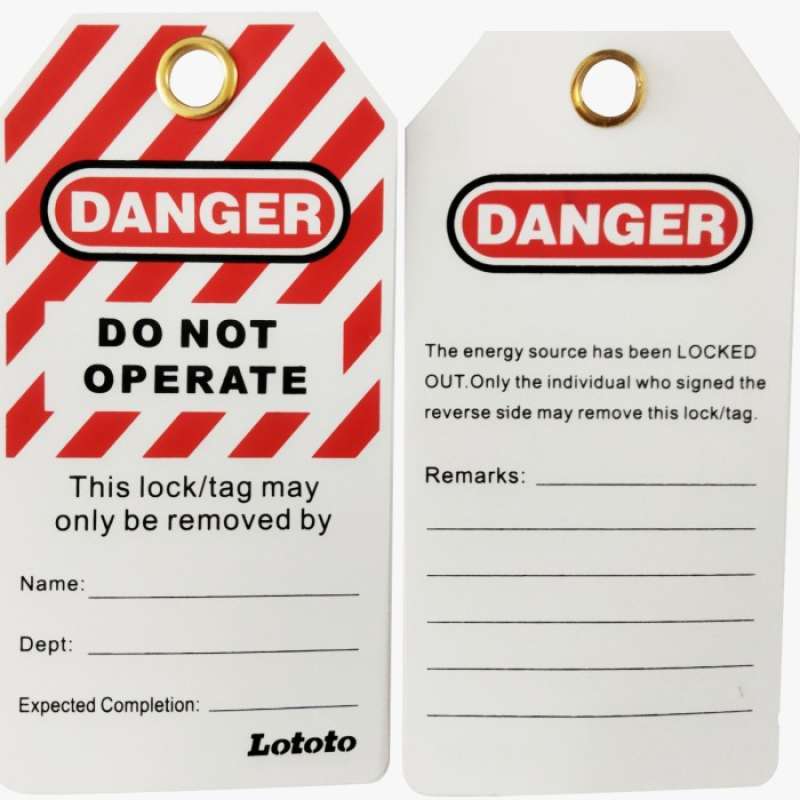 Promo LOTOTO L497A SAFETY LOTO LOCKOUT TAGOUT ID TAGS /BAGS ISI 10PCS ...