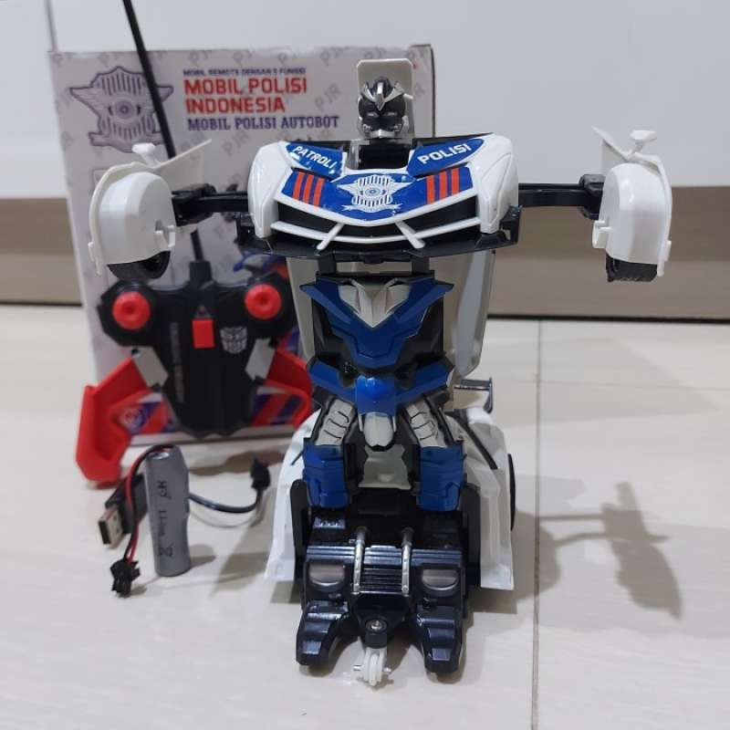 Promo Mobil Remote Kontrol, Rc Mobil Polisi Jadi Robot, Rc Transformer ...