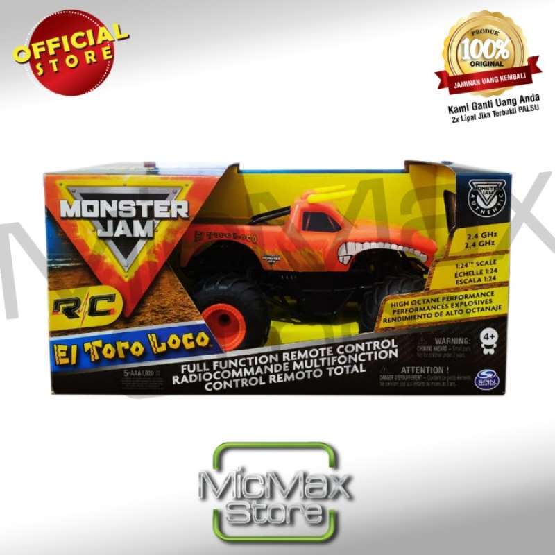Promo Monster Jam El Toro Loco Rc Remote Control Monster Truck 1:24 2.4 ...