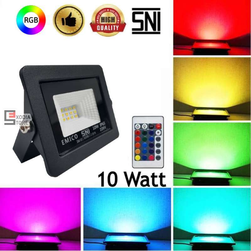 Promo Lampu Sorot Smd Led Watt Ip Lampu Tembak Floodlight Rgb Remote Poroswonderland