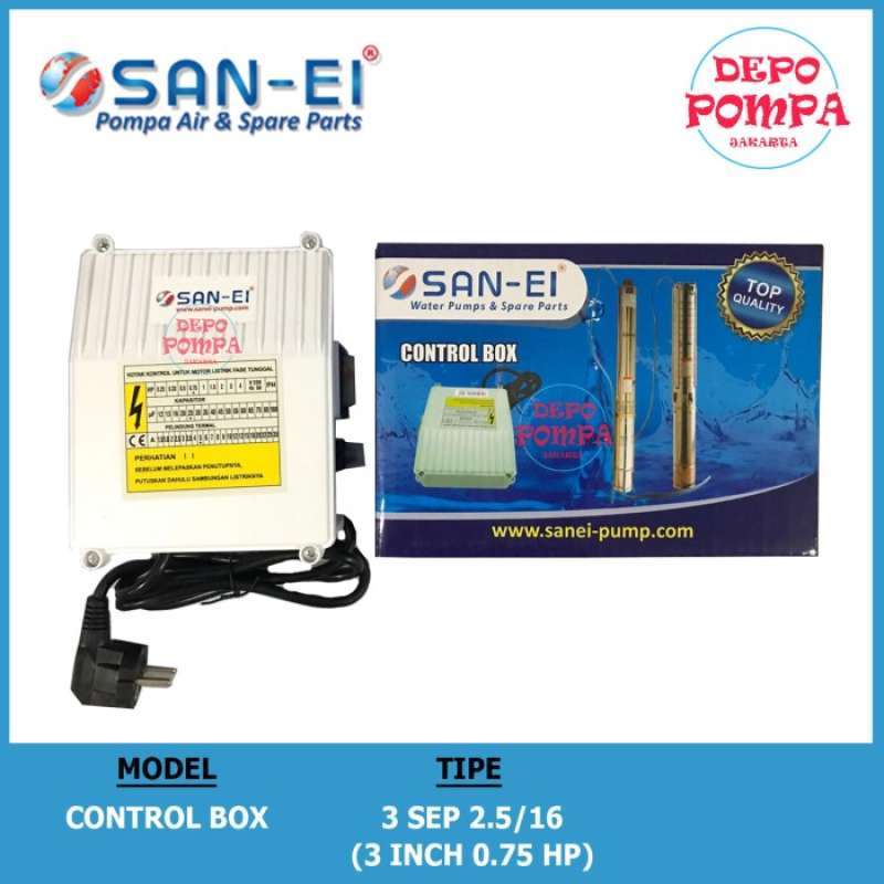 Promo Control Box Pompa Air Satelit SAN EI 3 INCH 0.75 HP Diskon 23% di ...