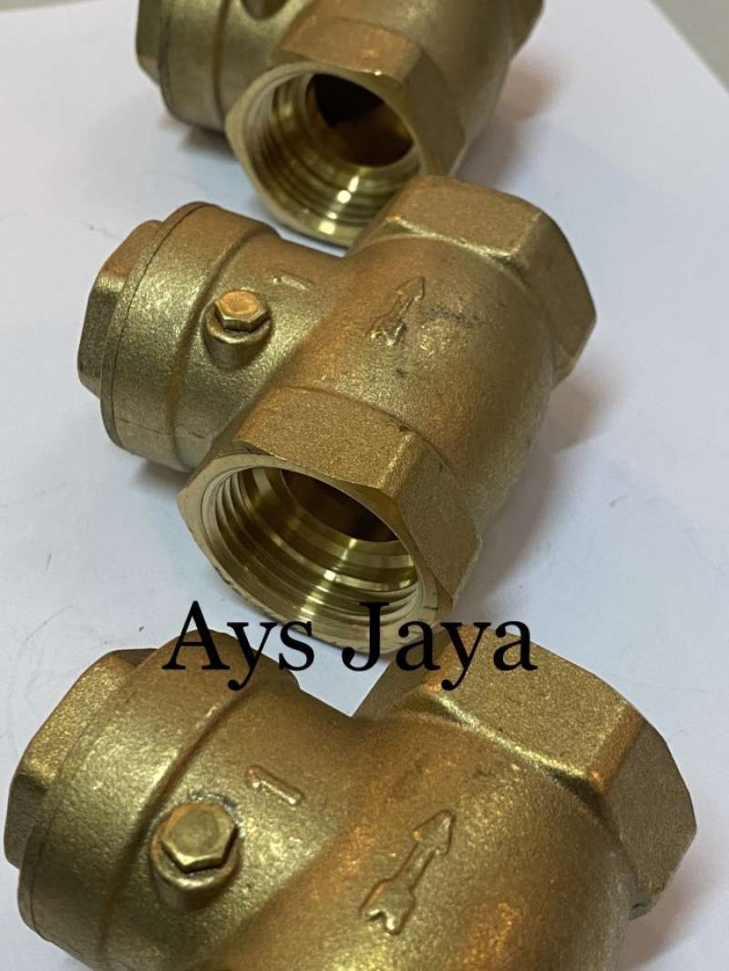 Promo Check Valve Kuningan 1 1/2 inch - Swing Check Valve Brass 1 1/2 ...