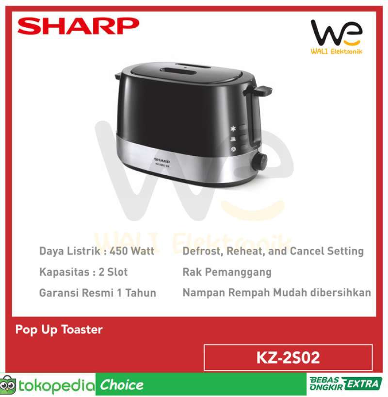 Jual Sharp Kz 2s02 Bk Pop Up Toaster Pemanggang Roti - Non Bubble - Non Bubble Di Seller Alaric ...