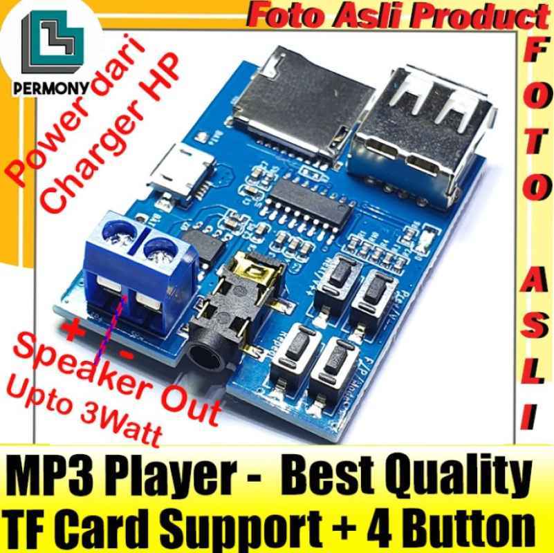 Promo Mp3 Decoder Modul Power Amplifier Player Module Tf Card Diskon 23