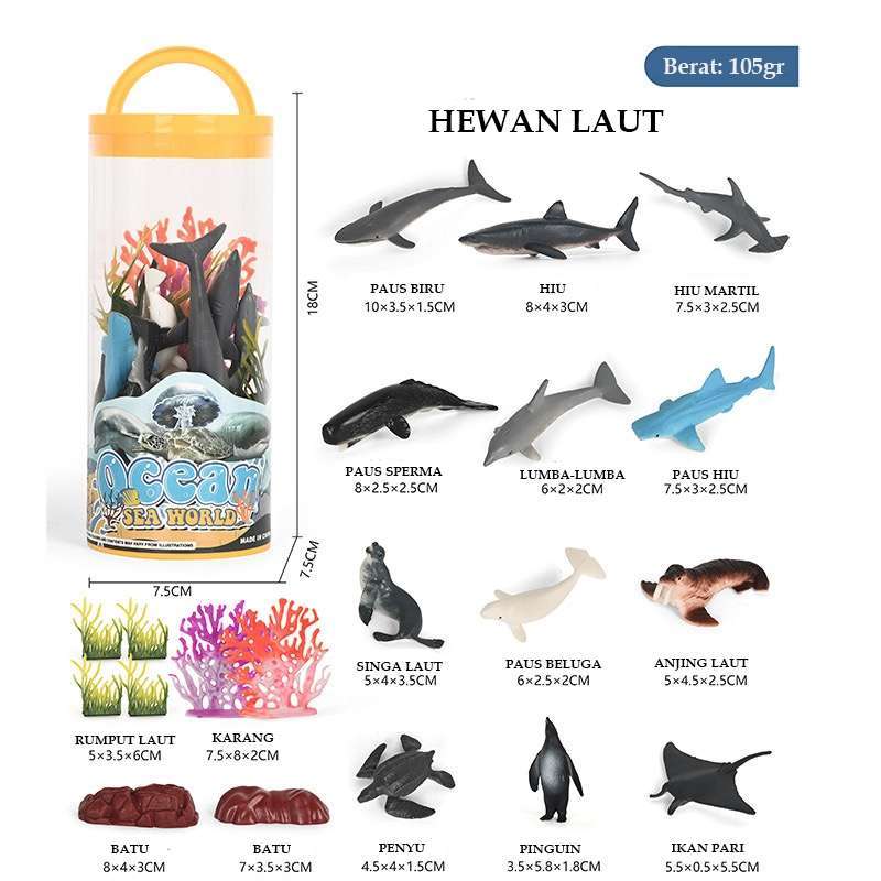 Jual Figurine Animal/hewan laut/peternakan/Dinosaurus/Action Figure ...