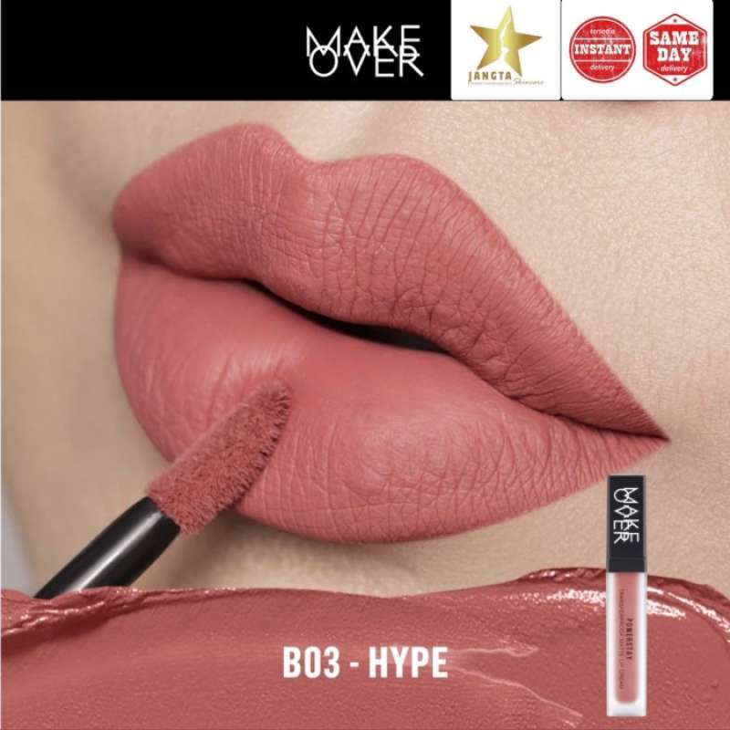Promo Make Over Powerstay Transferproof Matte Lip Cream 7g - B03 Hype Diskon 23% Di Seller ...