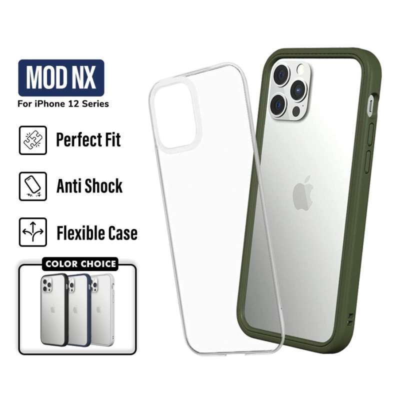 Promo Case iPhone 12 Pro Max 12 Mini RhinoShield MOD NX Dark Bumper & Casing - 12 Mini Camo ...