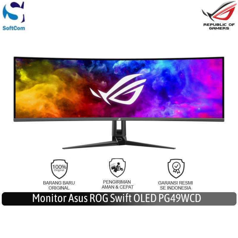 Promo Monitor Asus ROG Swift OLED PG49WCD Gaming 49-inch (5120x1440) curved QD OLED 144 Hz ...