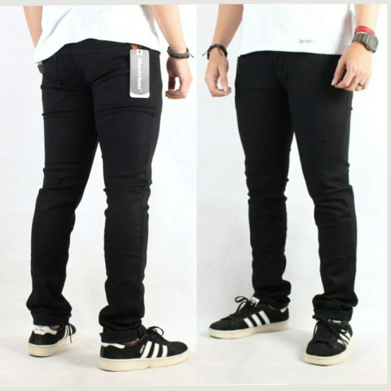 Promo Celana Jeans Slim Fit Pria Big Size Jeans Denim Hitam Jumbo ...