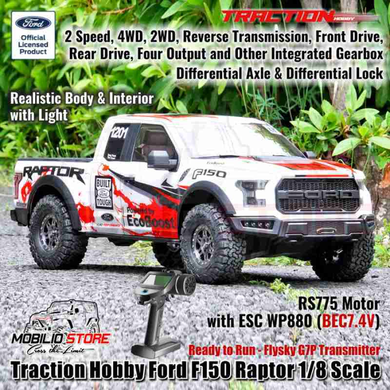 Promo TRACTION HOBBY FORD F150 RAPTOR 1/8 SCALE RTR RC CRAWLER ...