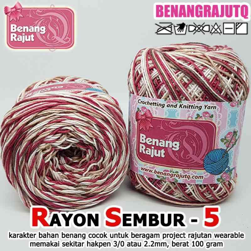 Jual BENANG RAJUT RAYON SEMBUR (kode ready mohon di chat dulu ...