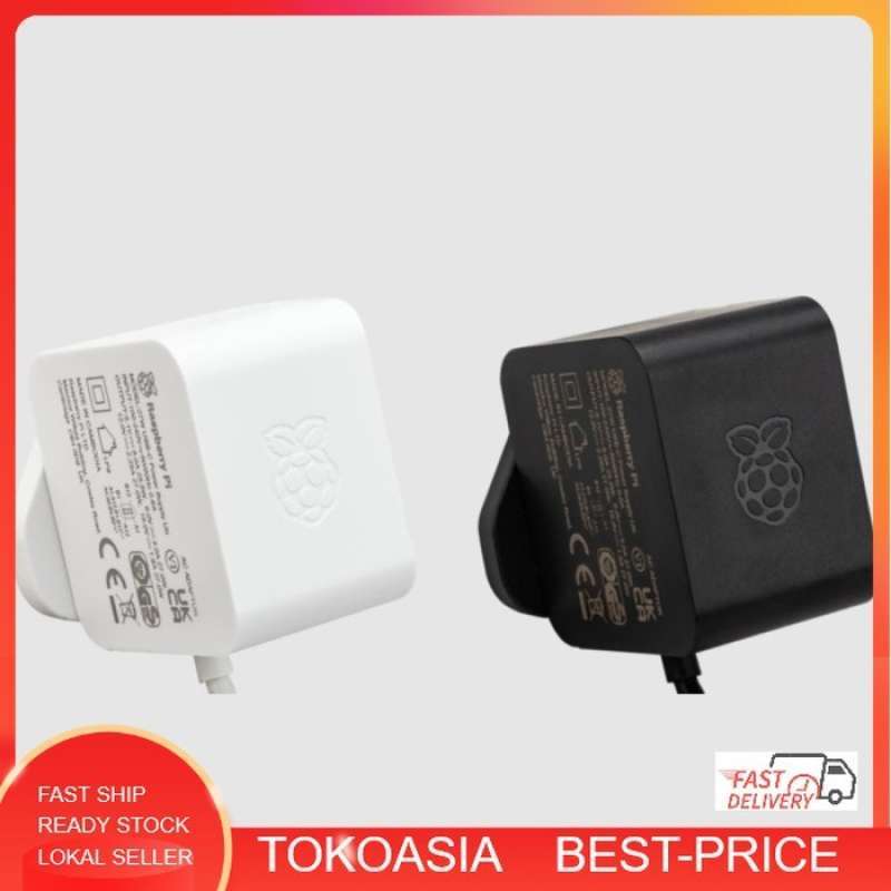 Jual Official Raspberry Pi 5 Usb-c 27w Psu ( Uk ) Di Seller Tokoasia ...