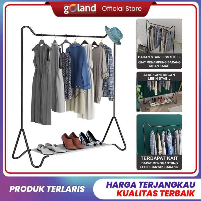 Promo Goland Rak Gantungan Mantel Dan Topi Stand Hanger Display Baju ...