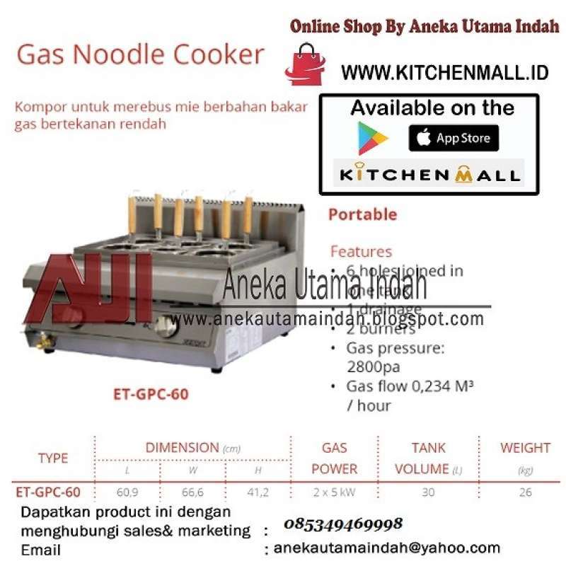 Promo Gas Noodle Cooker tipe ET - GPC - 60 Diskon 23% di Seller Surota Aska - Cengkareng Barat ...