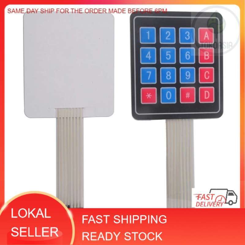 Jual 4x4 16 Keys Matrix Array Membrane Keypad Switch 8pin Keyboard ...