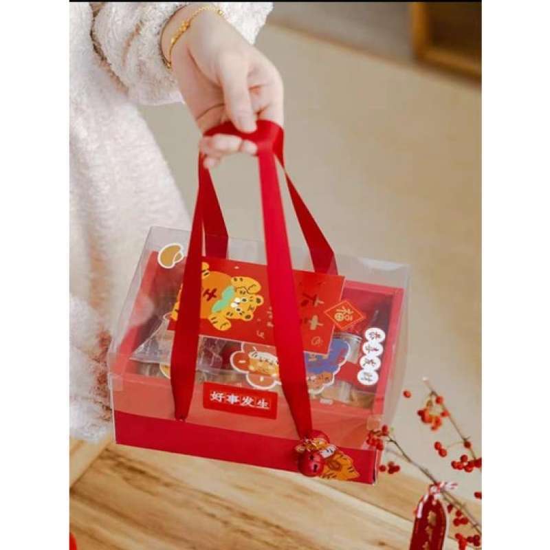 Jual Box Ivory Mika Handle, Kotak Kue Mika Tali, Tas Kue Jinjing, Gift ...