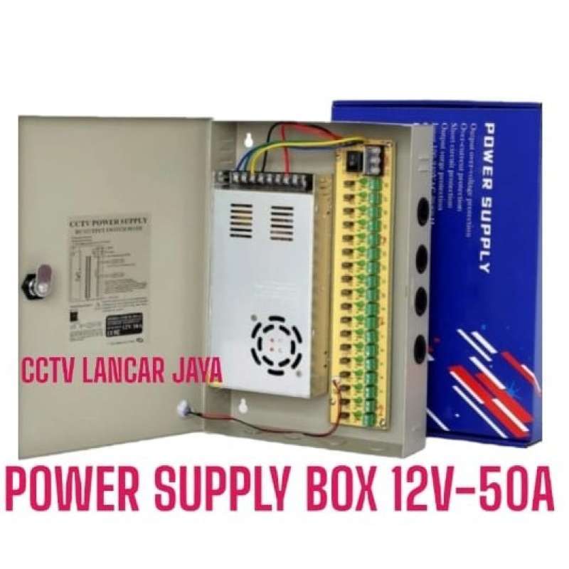 Promo Power Supply Sentral Box 12V 50A High Power 50 Ampere 12 Volt PSU ...