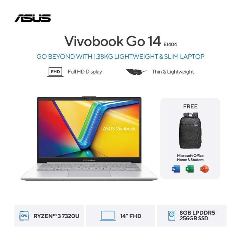 Jual Asus Vivobook Go 14 E1404fa-fhd323 Amd Ryzen 3 7320u Amd Radeon ...