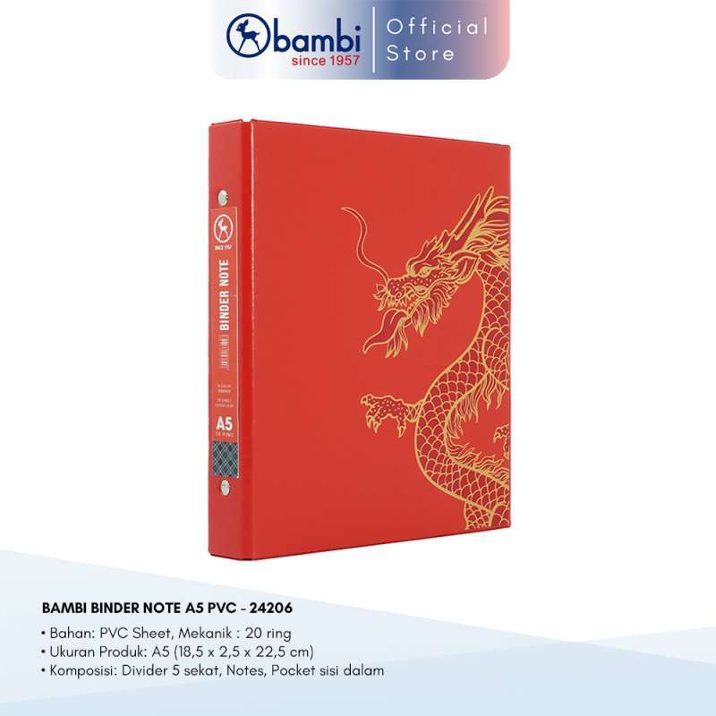 Promo Bambi Binder Note A5 Edisi Imlek Dragon - 24206 (Chinese New Year ...