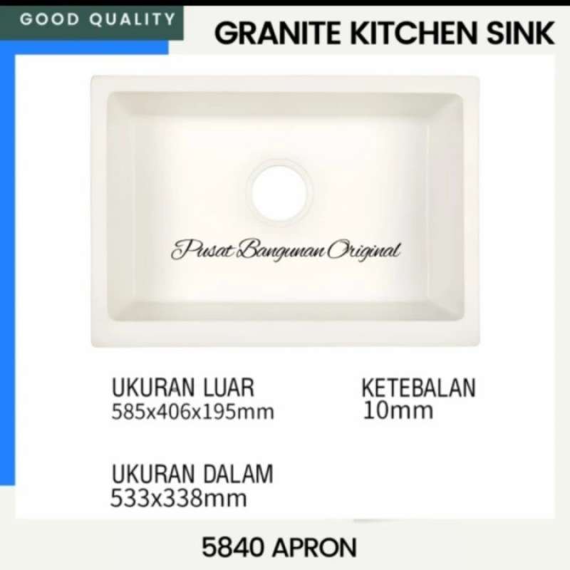 Promo Sale Bak Cuci Piring Kitchen Sink Marble White Glossy Warna Putih ...