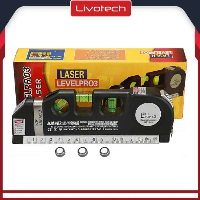 Jual Fixit Waterpass Laser Level Pro3 Meteran 250 Cm Levelpro 3 Waterpas Penggaris Di Seller ...