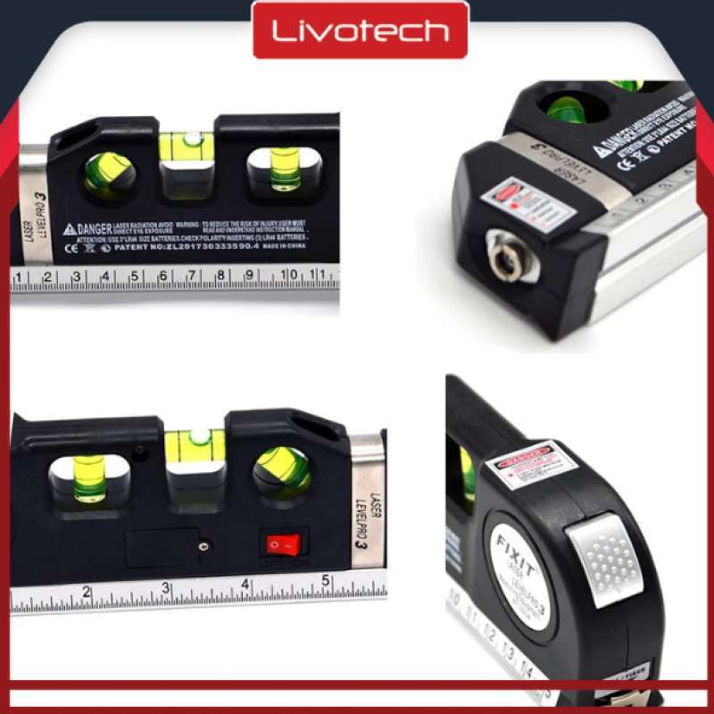 Jual Fixit Waterpass Laser Level Pro3 Meteran 250 Cm Levelpro 3 ...
