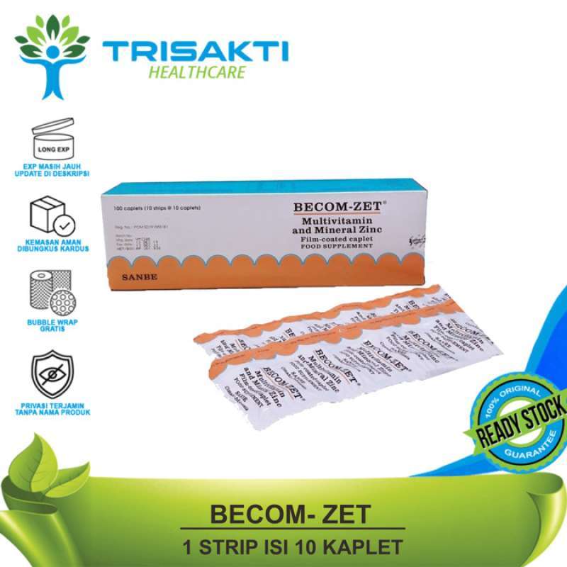 Promo Becom - Zet Multivitamin Mineral dan Zinc Food Supplement Diskon ...