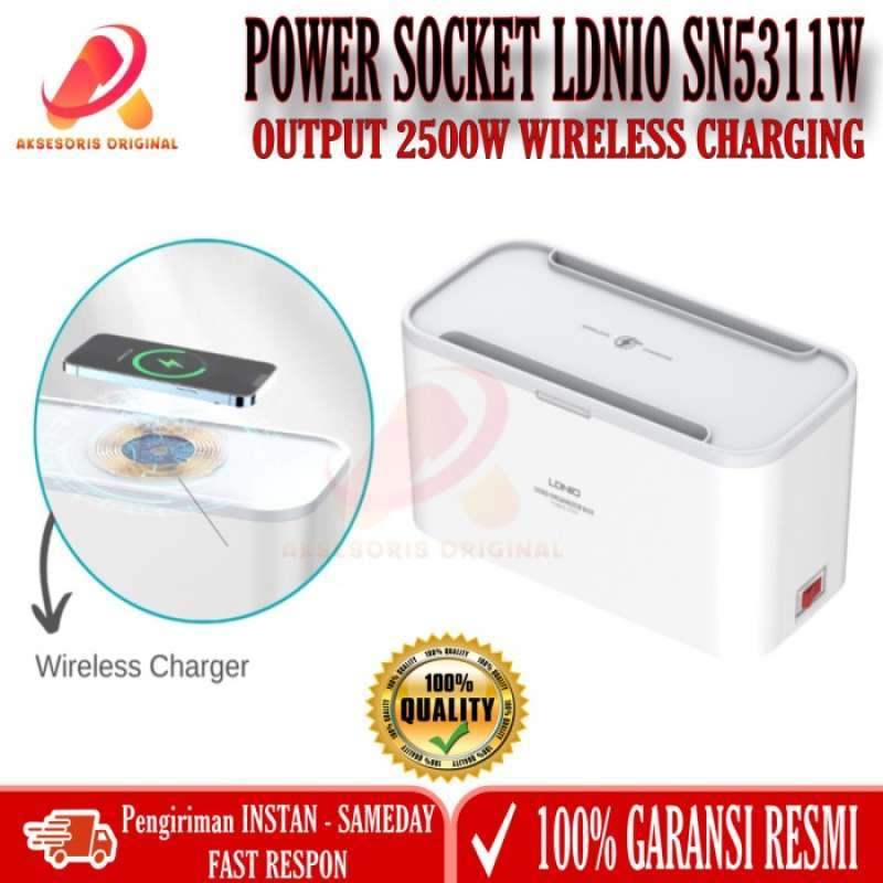 Jual LDNIO SN5311W Management Power Strip Box 15W Wireless Charging di ...