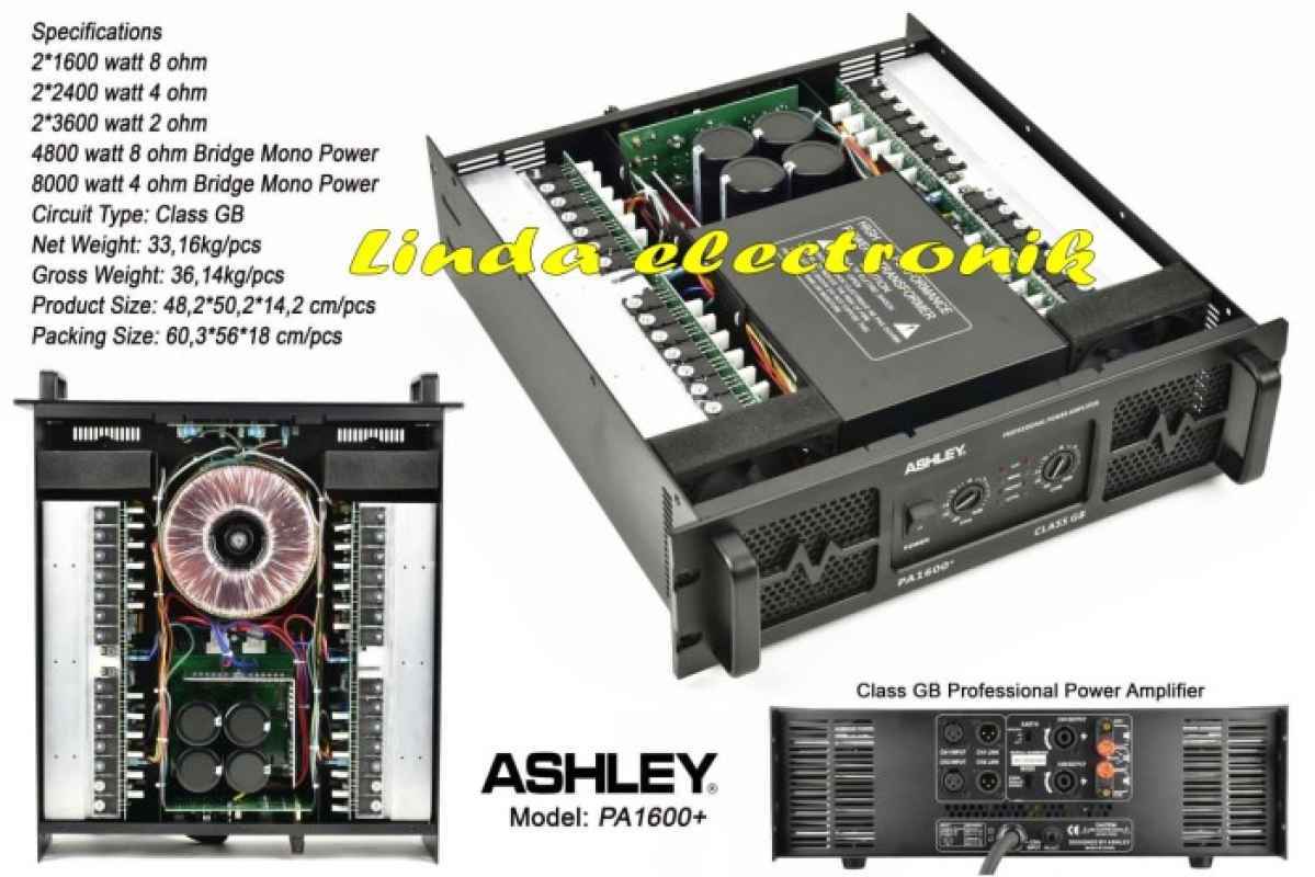 Promo New Power Amplifier ASHLEY PA1600 + PA 1600 + Original CLASS GB ...