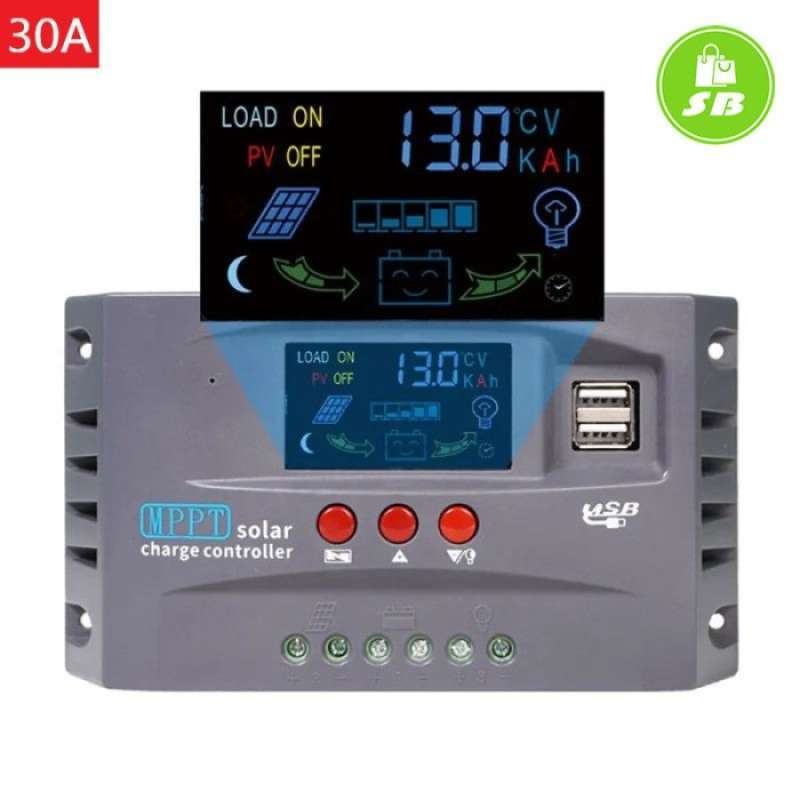 Promo Solar Charge Controller 2 Usb Automatic Identify 12v/24v 30a Gsgy ...