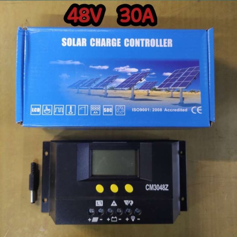 Promo Solar Charge Controller 30A 48V SCC PWM Panel surya 48V 30A ...