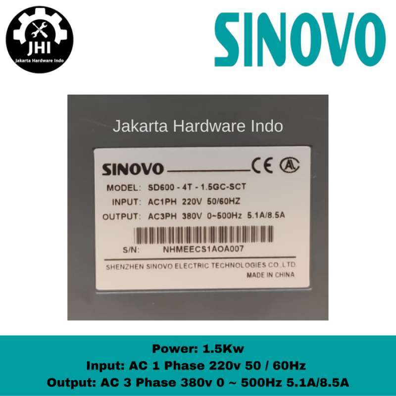 Promo Inverter Vfd 1.5kw 2hp Input 1phase 220v Output 3phase 380v ...