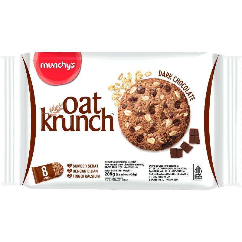 Promo Munchy's Oat Krunch Dark Chocolate 208g Diskon 12% di Seller URC Store - Gudang Blibli ...