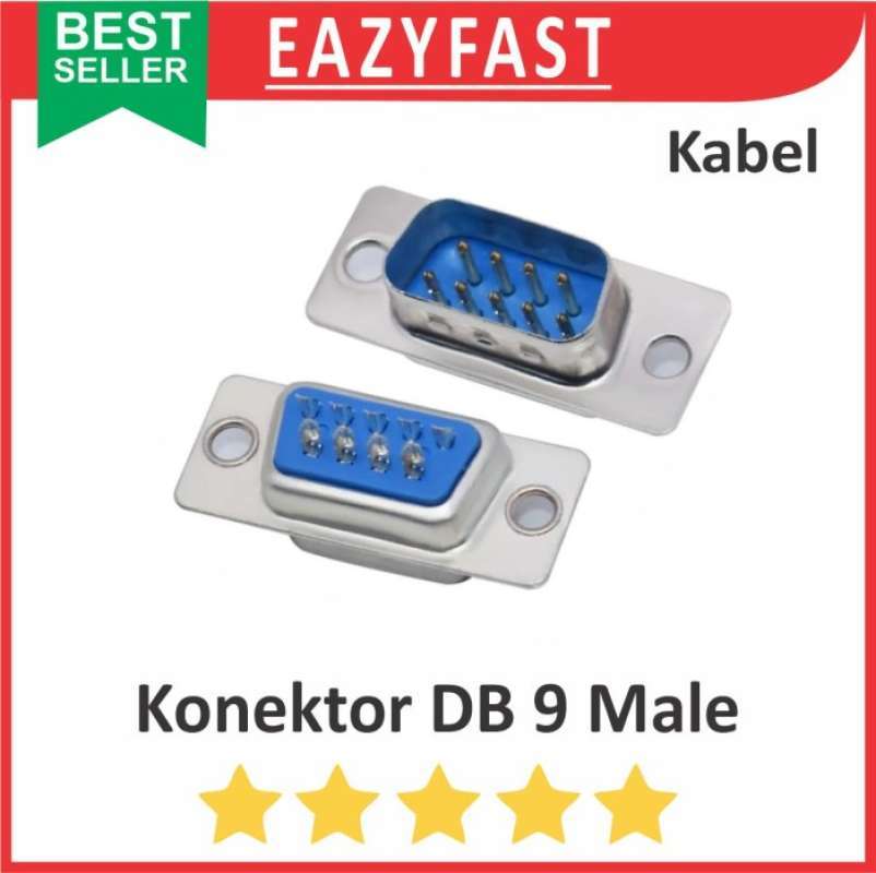 Jual Konektor DB9 Male Serial Port RS232 DB 9 Connector Jack Socket Kabel di Seller Eazyfast ...