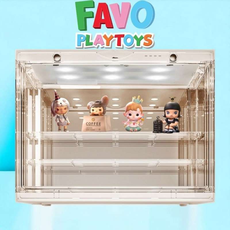 Promo LED Acrylic Blind Box Storage Display Stand Case 3 Floors ...