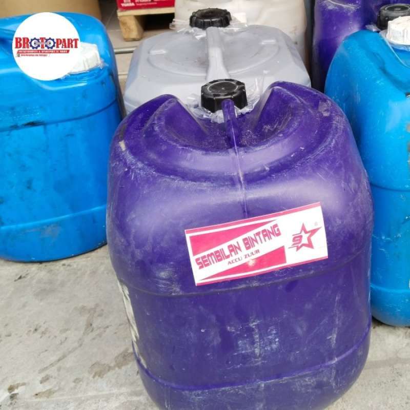 Promo Air Accu Aki Zuur Tutup Merah Kemasan Jerigen Galon isi 20 Liter ...
