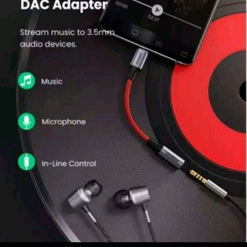 Jual Adapter Ugreen Dac Type C To 3.5mm Female Splitter Audio Usb C For ...