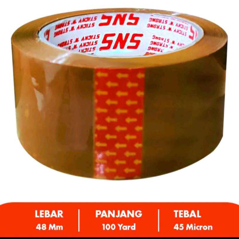 Jual sns lakban coklat bening 45mm 100 yard di Seller House of sarza - Unyur, Kota Serang | Blibli