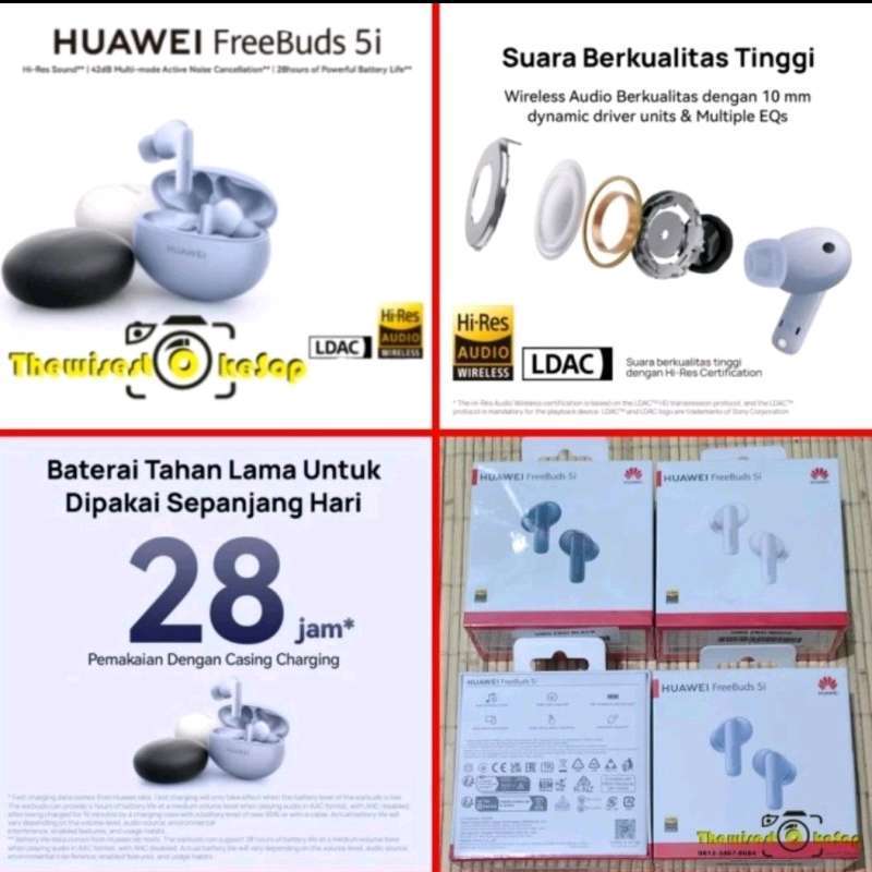 Jual Huawei freebuds 5i TWS Earphone Bluetooth Wireless headset LDAC ...