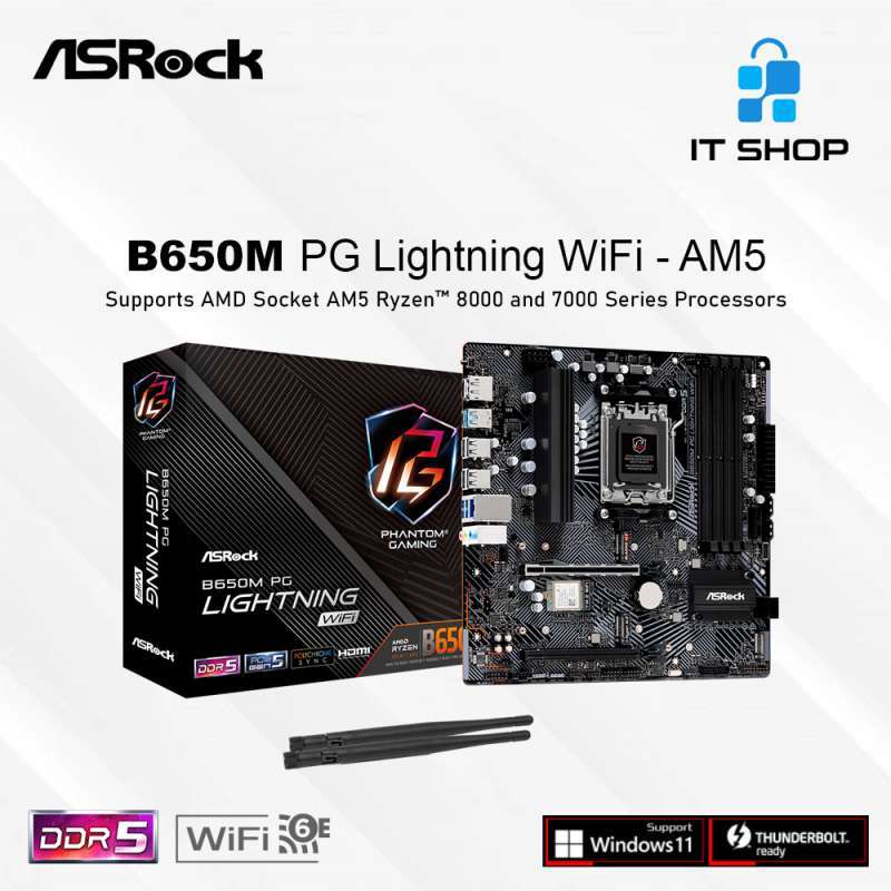 Jual Asrock B650m Pg Lightning Wifi Am5 Ddr5 Di Seller It Shop Official Store - Mojo, Kota ...